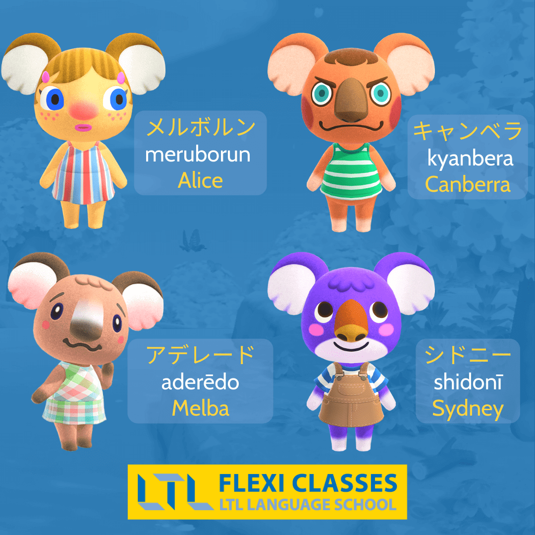 Animal Crossing in Japanese // Villagers, Characters, Tools & More